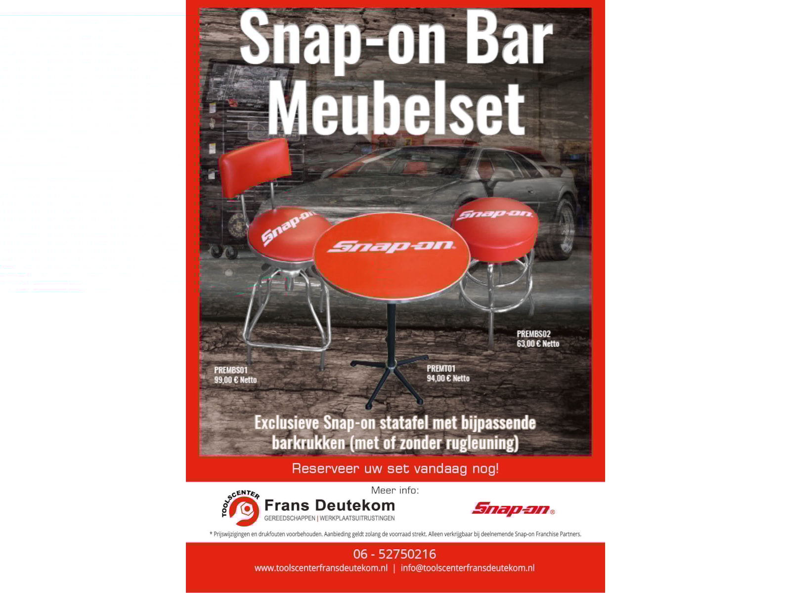 Snap-on Bar Meubelset - Toolscenter Frans Deutekom